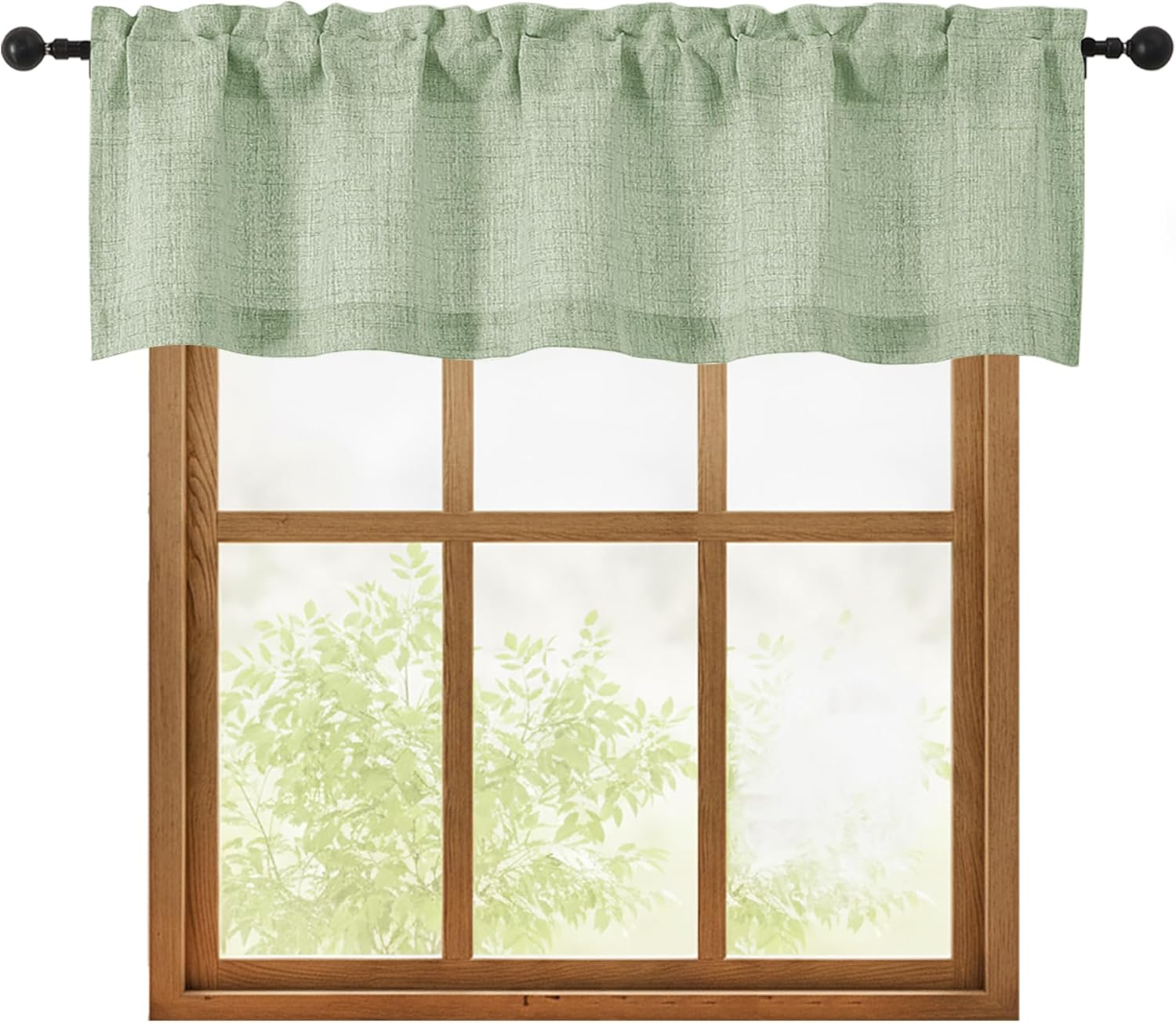 Amazon.com: OWENIE Light Green Valances for Windows 1 Pcs, Light ...