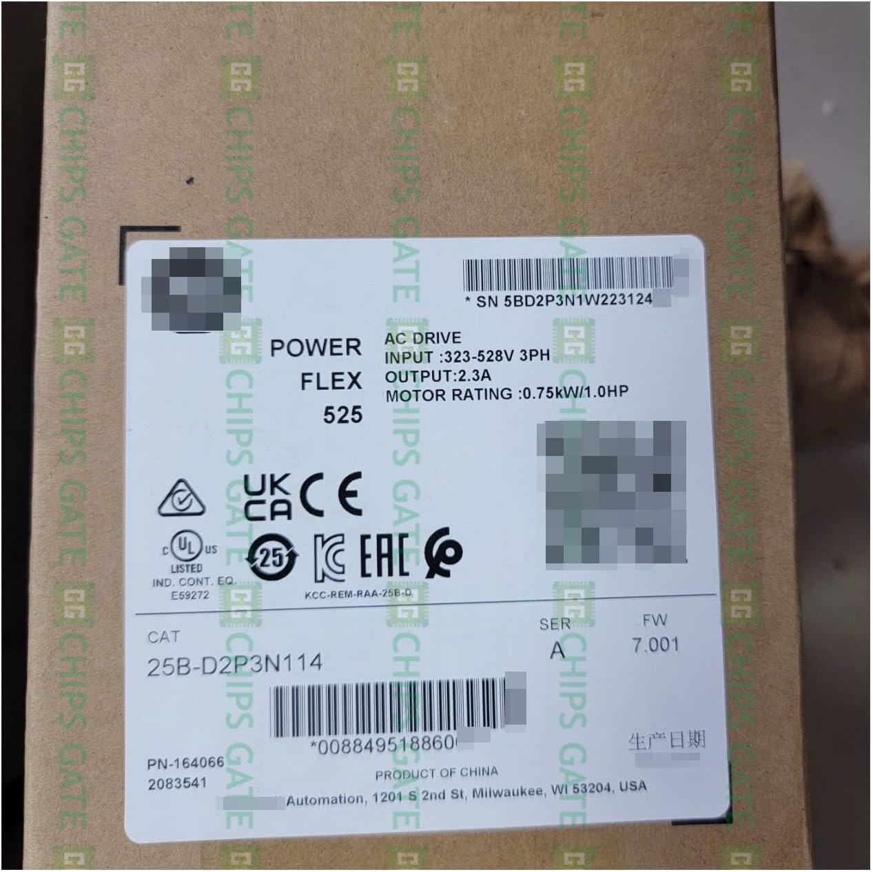 Amazon.com: New 25B-D2P3N114 PowerFlex 525 0.75kW 1Hp AC Drive New New ...