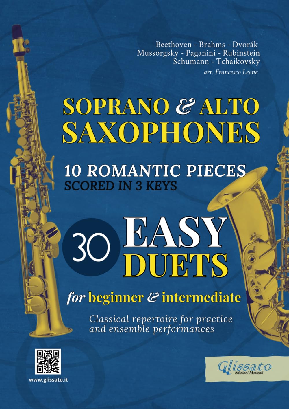 Amazon.com: Soprano and Alto Saxophones easy duets book- 10 Romantic ...