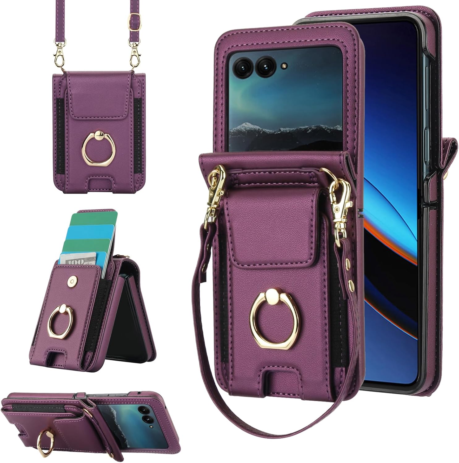 Amazon.com: Phone Case for Moto Razr 50/Moto Razr 2024 Wallet Cover ...