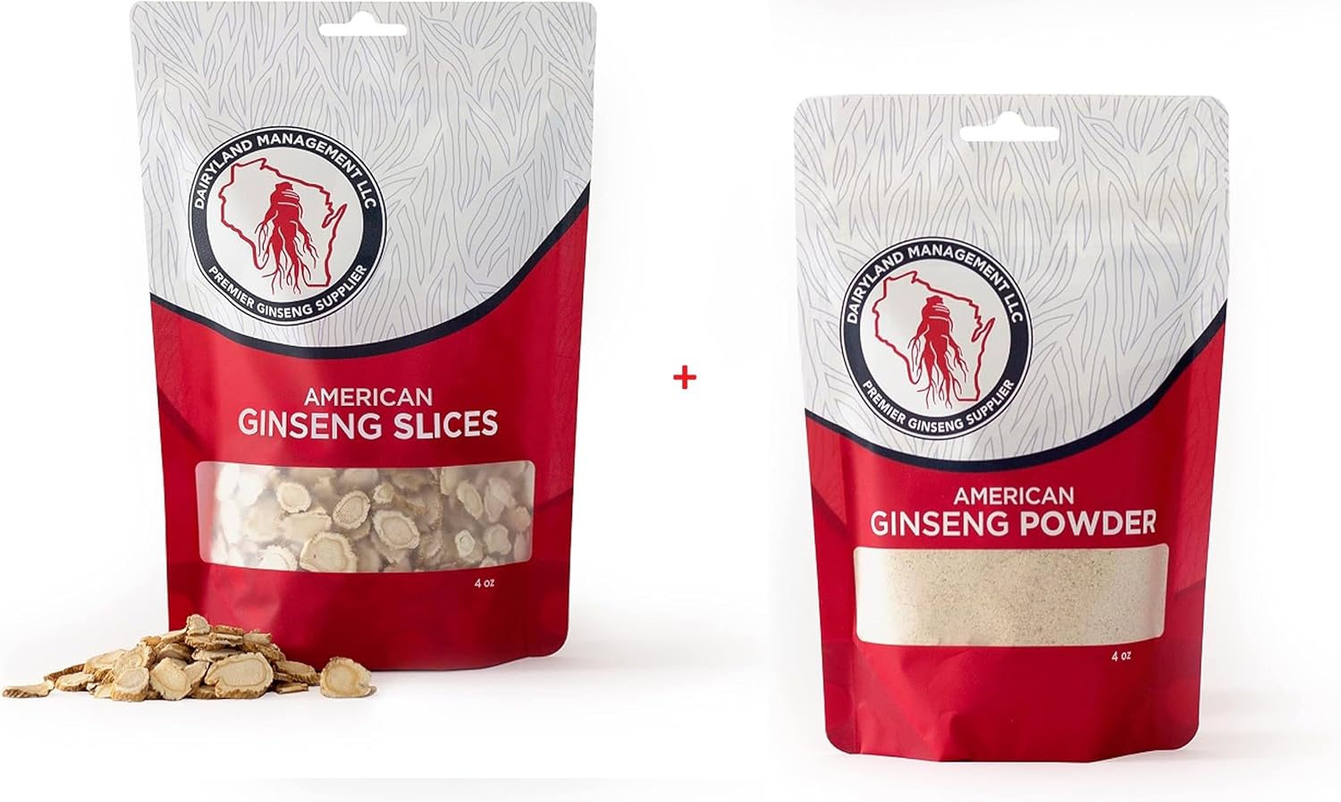 Amazon.com: Dairyland American Ginseng Slices and Powder - 4 oz Pack ...