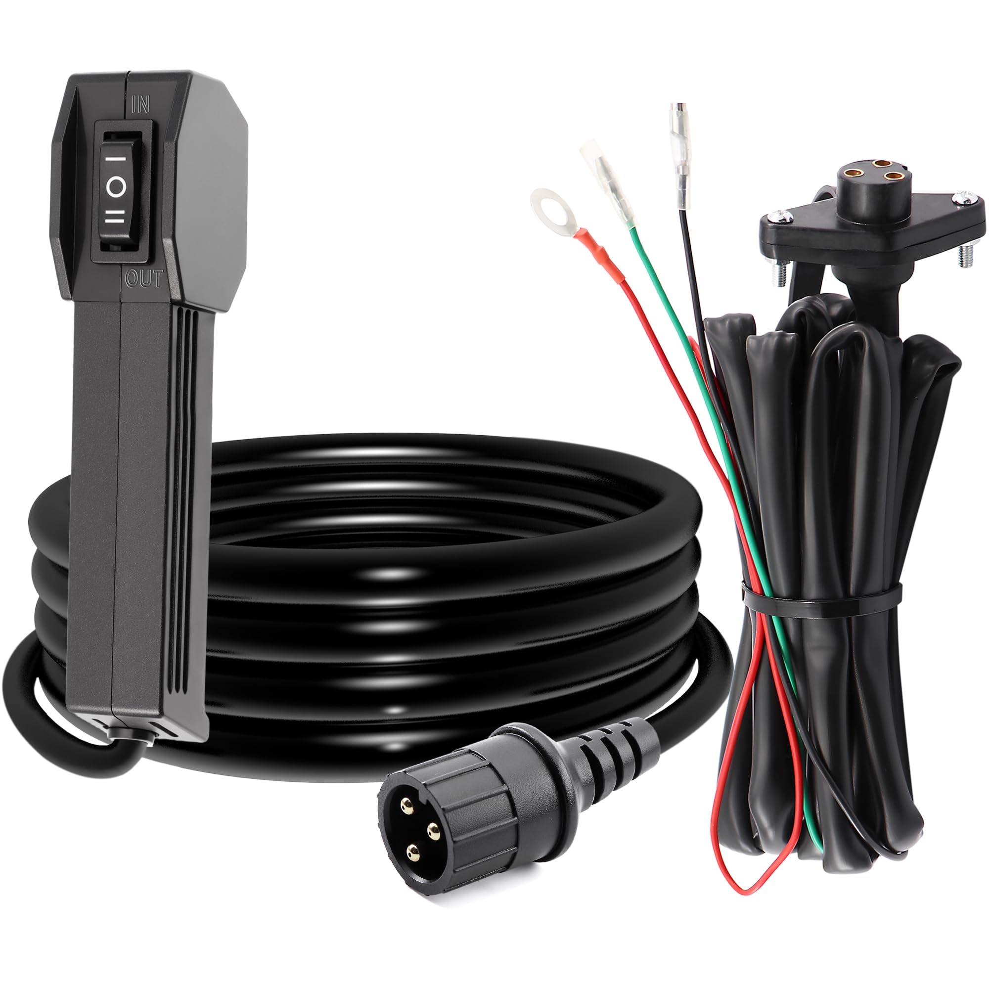 Snapklik.com : 12V Winch Corded Manual Hand Remote Control Kits For ATV ...