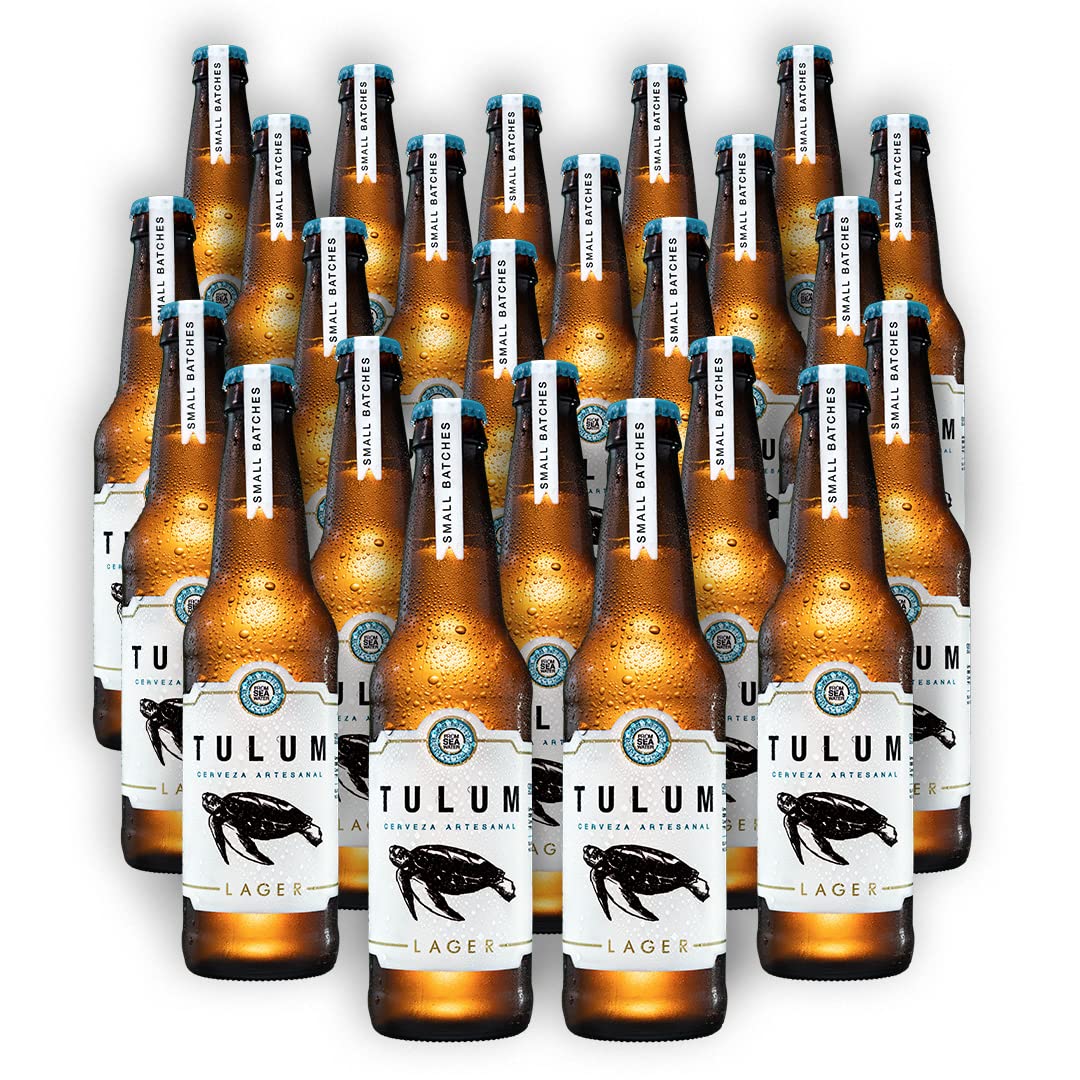 TULUM LAGER CERVEZA ARTESANAL 24 PACK - HECHA CON AGUA DE MAR : Amazon ...