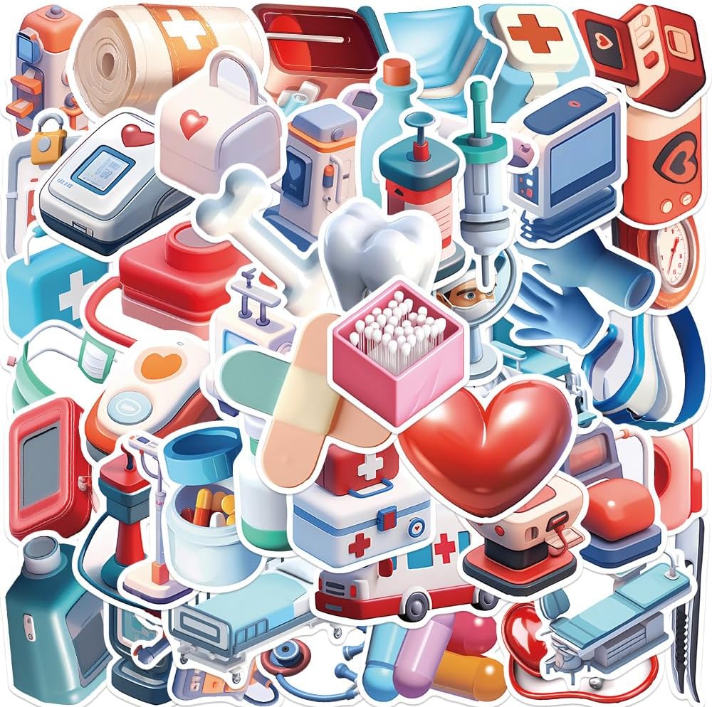Amazon.com: Cute Medical Stickers for Kids, 3D Medical Device Stickers ...
