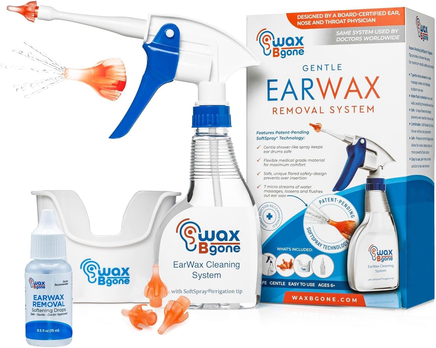 Amazon.com: WaxBgone Earwax Removal Kit with Drops, Large 2-oz Ear Bulb ...