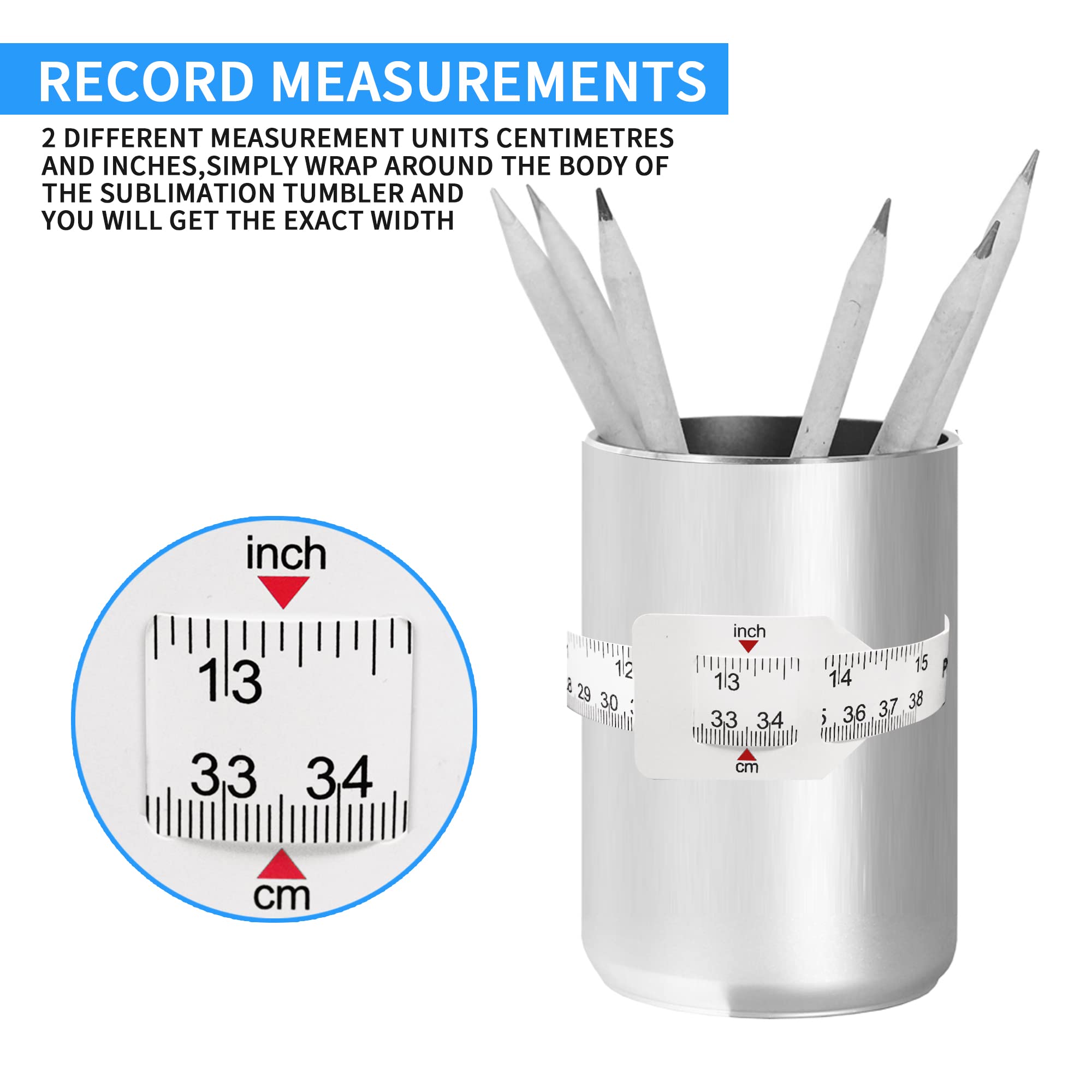 Snapklik.com : 2Pack Sublimation Tumblers Width Measurer - Accurately ...