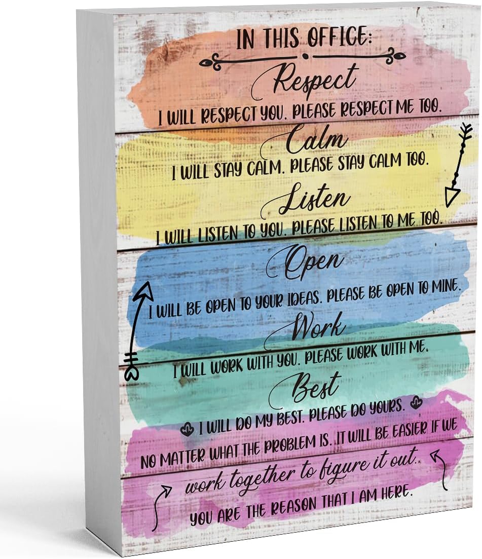 Amazon.com: Positive Therapy Office Wooden Box Sign 6 X 8 Inch, in This ...