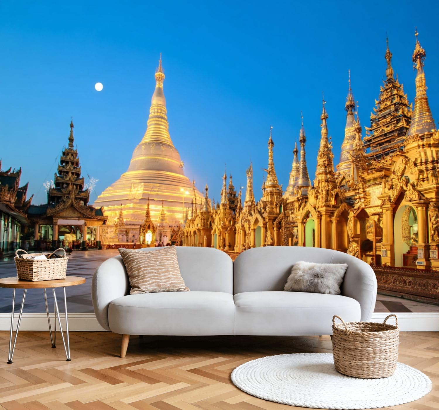 Amazon.com: Wall Mural Peel and Stick Yangon Myanmar View Shwedagon ...