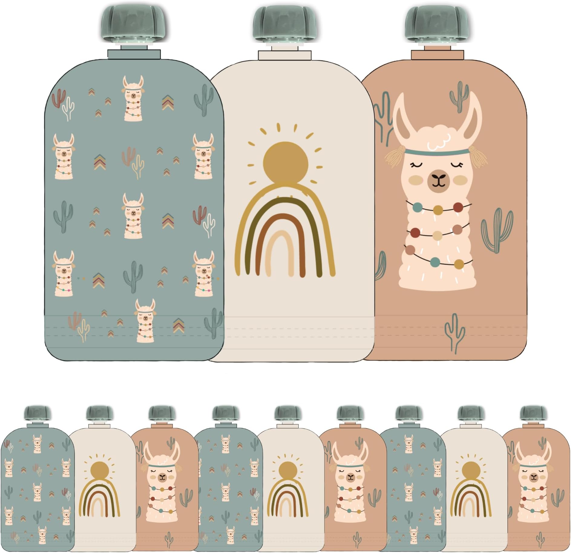 Amazon.com : Juome 6Pcs Set Baby Food Pouch Maker/Filler, Reusable Baby ...