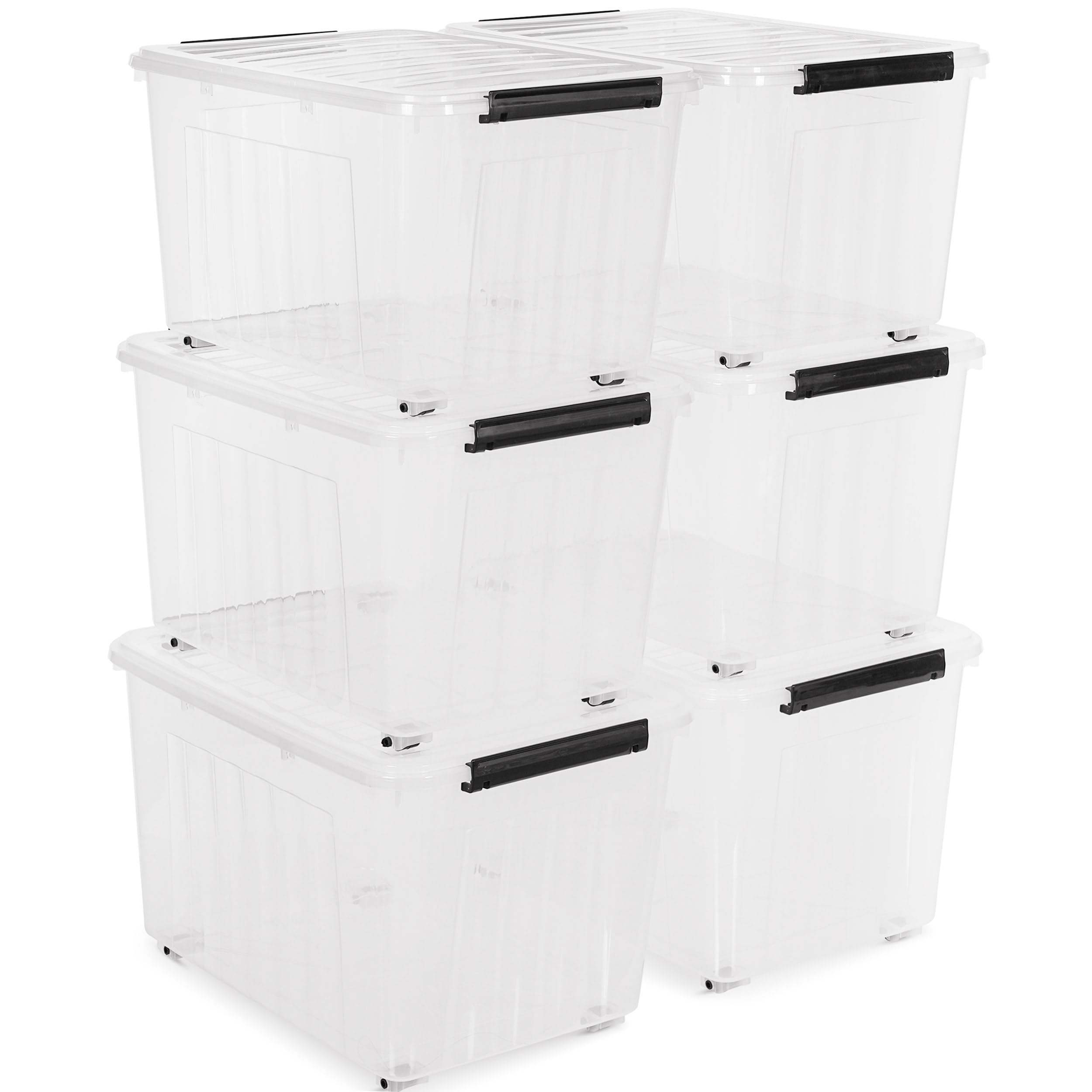 Amazon.com - Citylife 82 QT Clear Plastic Storage Bins with Lids ...