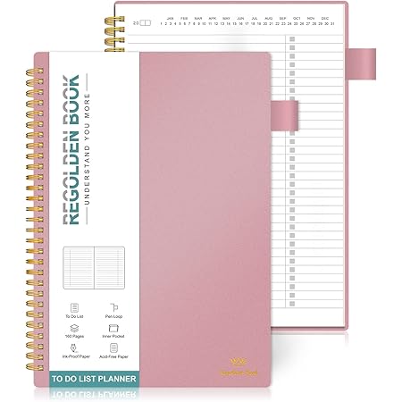 To Do List Planner Spiral Notebook Daily Task Tracker with Wide lined ...