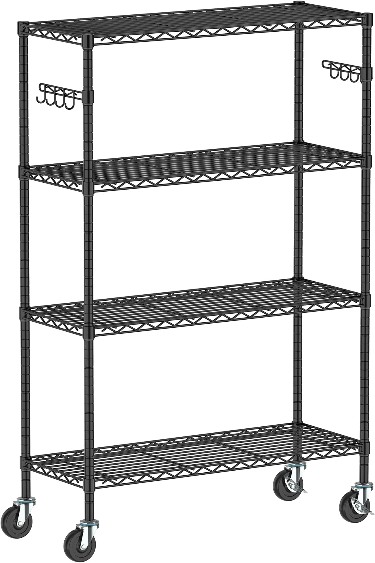 Amazon.com: Auslar 4-Shelf Storage Shelves with Casters Heavy Duty 4 ...