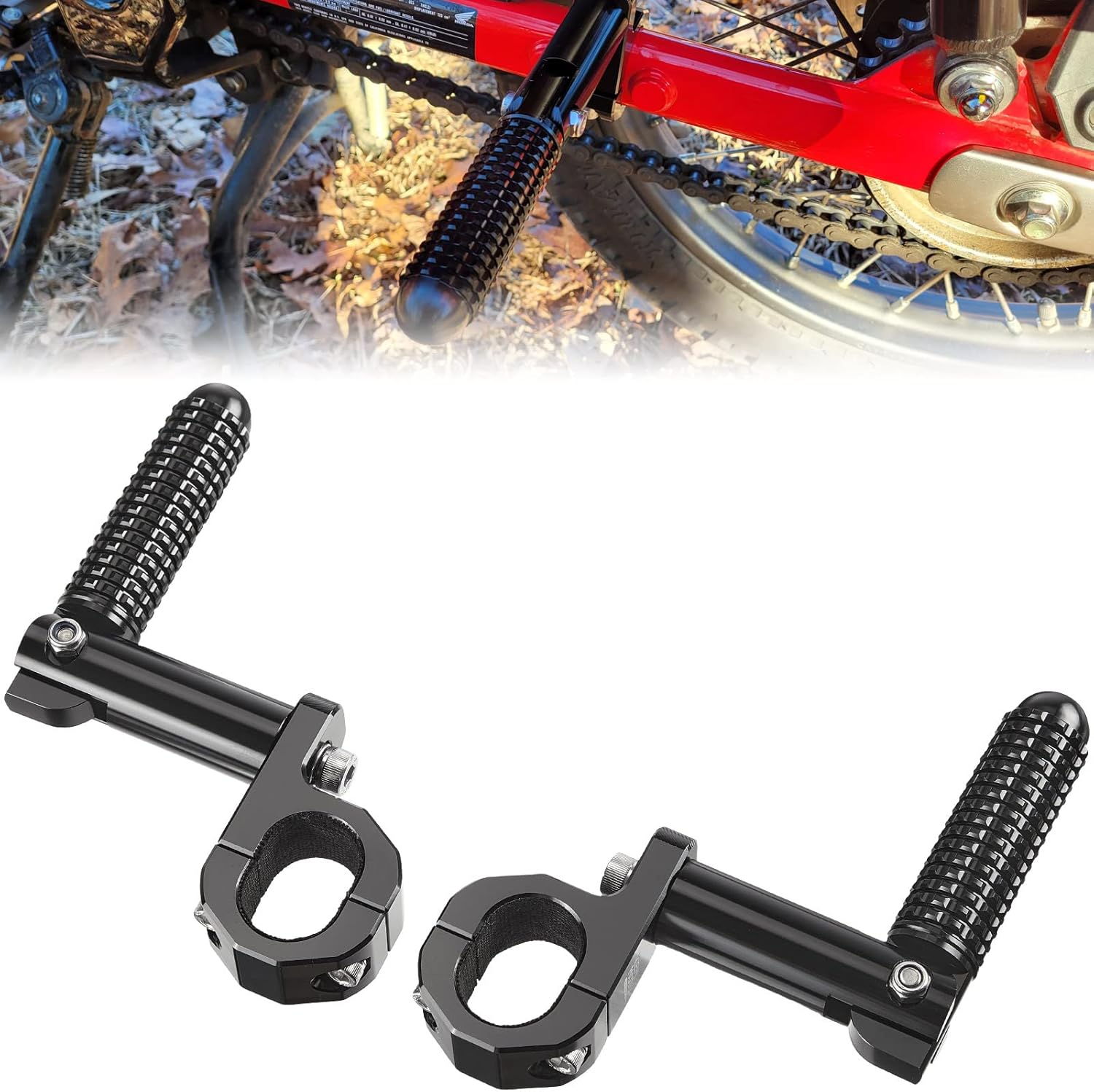 Amazon.com: KEMIMOTO Rear Passenger Footrest Foot Pegs Compatible with ...