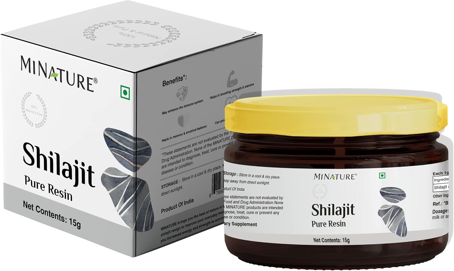 Pure Shilajit Resin | Naturally sourced Shilajit | 15 g (0.51 fl oz ...