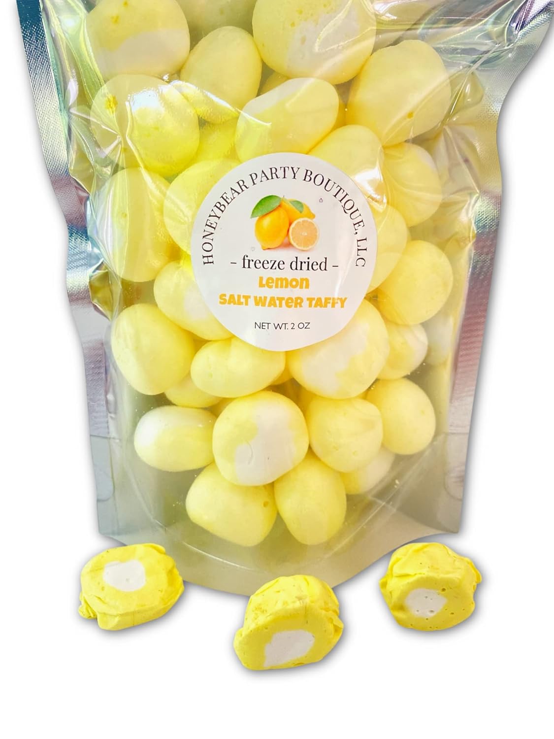 Amazon.com : Freeze Dried Lemon Candy - Lemon Taffy - Salt Water Taffy ...