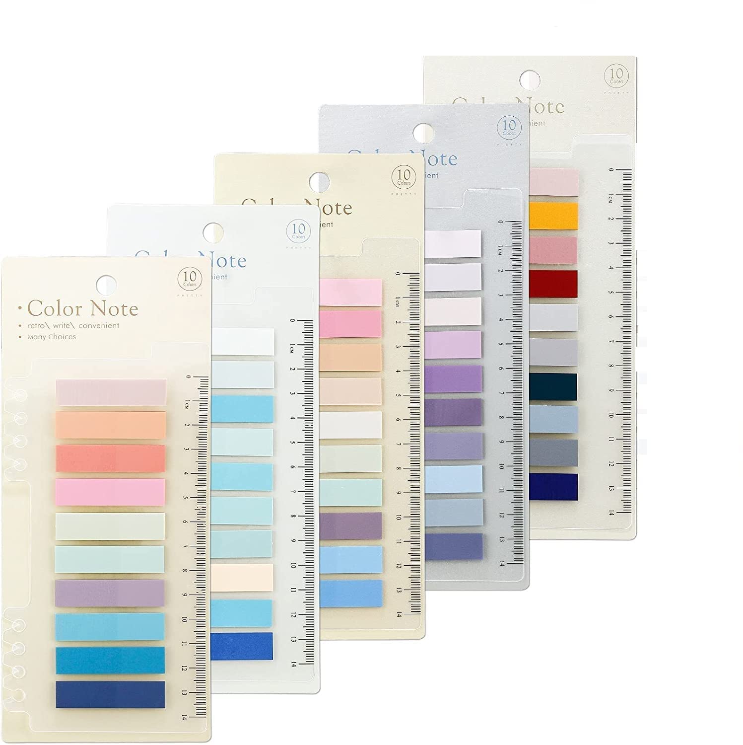 BLUERIDE Colorful Book Markers with Ruler for Index Callout, Tabs for ...