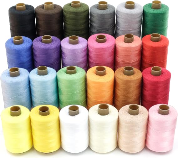 Amazon.com: SHRJ 24Pcs Sewing Thread Spools Set 1000 Yards Per Spool ...