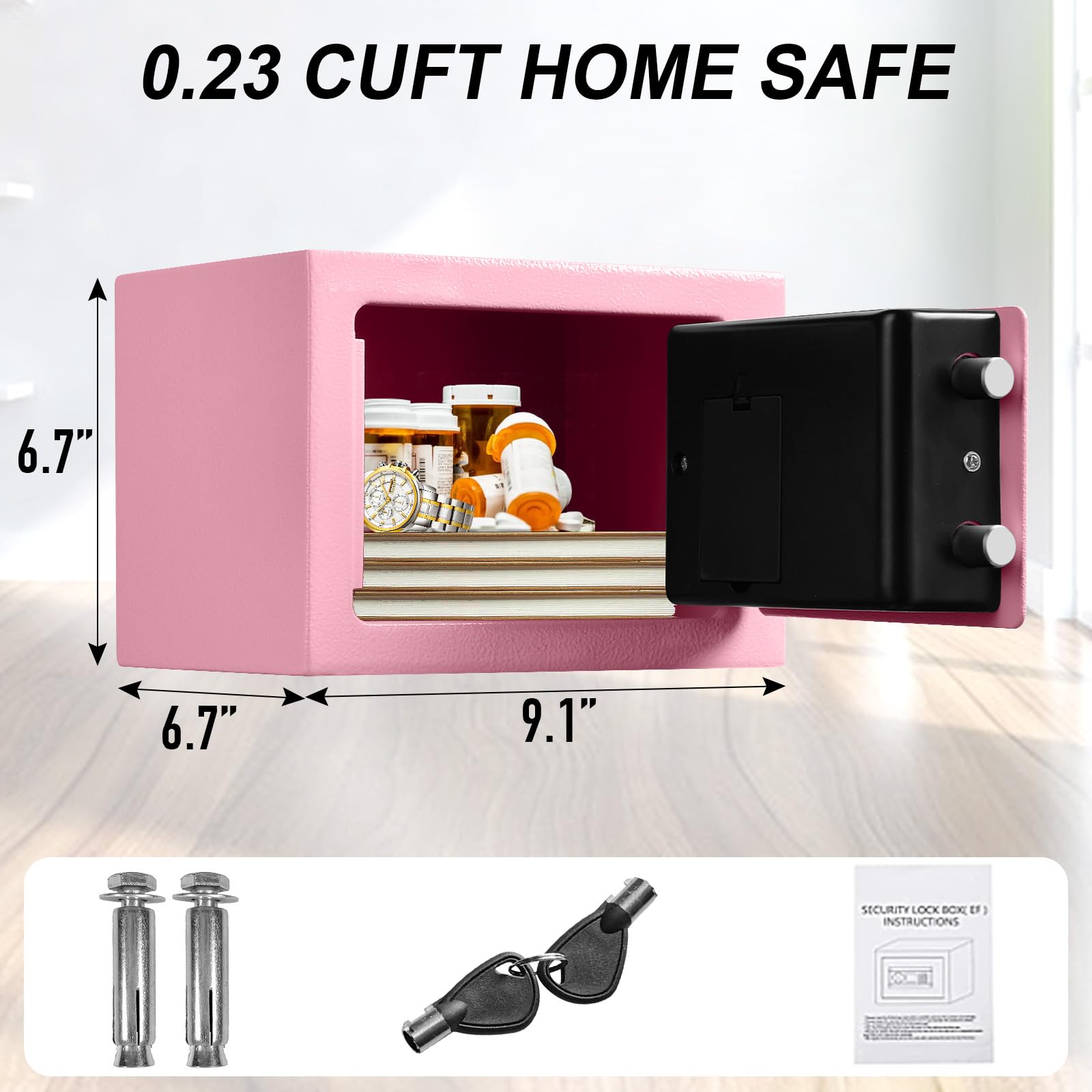 Snapklik.com : Tenamic Mini Safe Box 0.23 Cubic Feet Electronic Digital ...