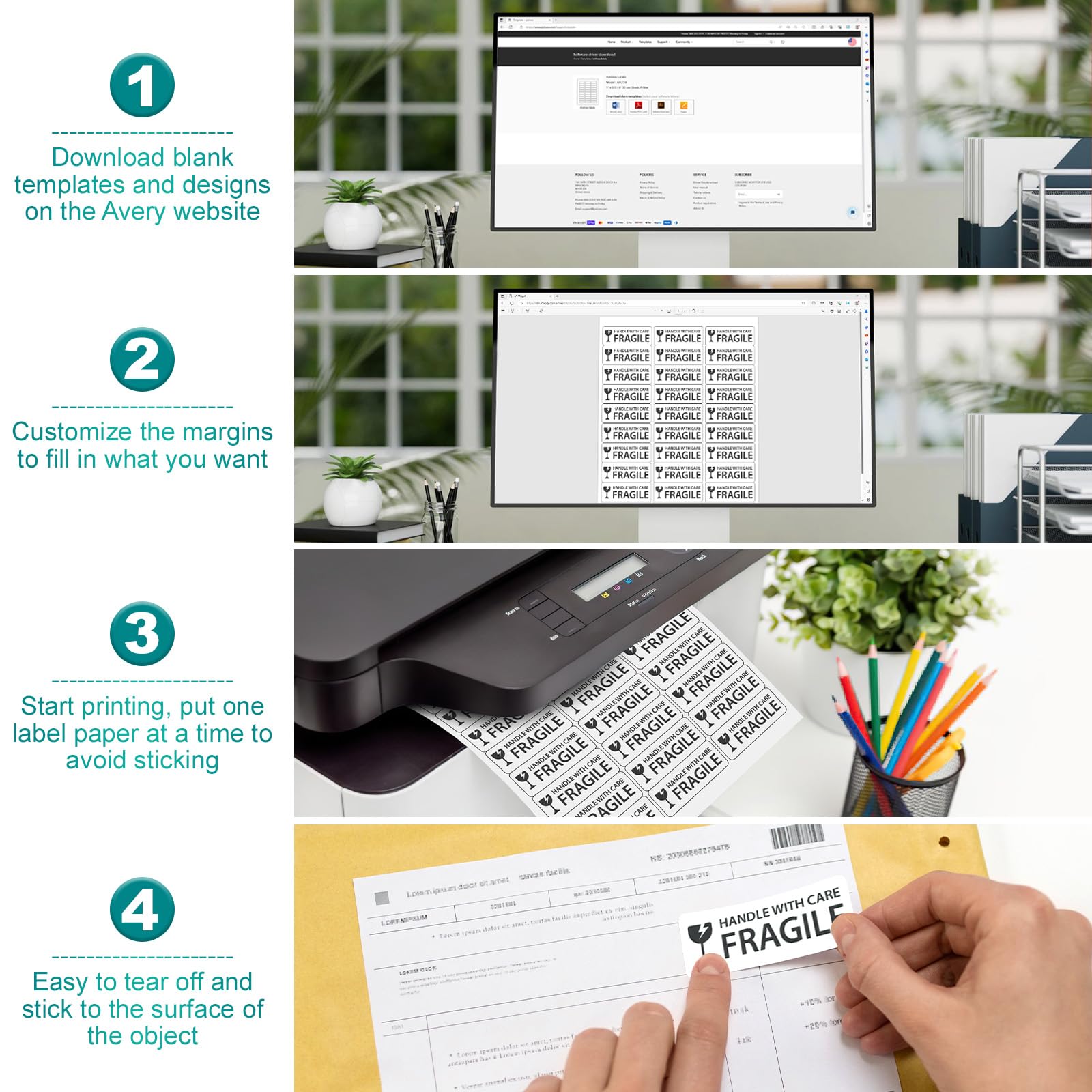 Snapklik.com : Address Labels 1x2-5/8 Stikcer Paper 30-UP 250 Sheets ...