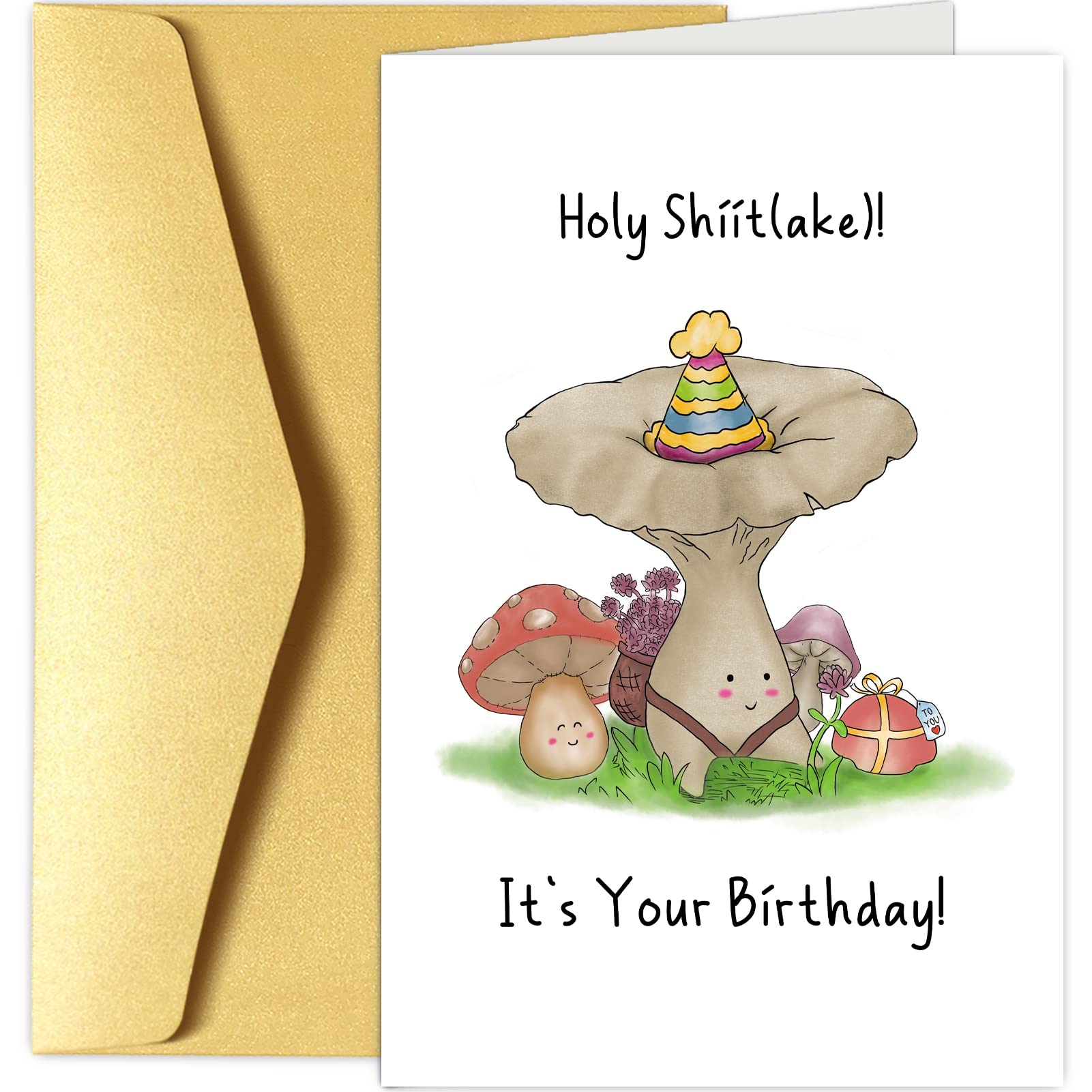Snapklik.com : Funny Mushroom Birthday Card, Cottagecore Birthday Card ...