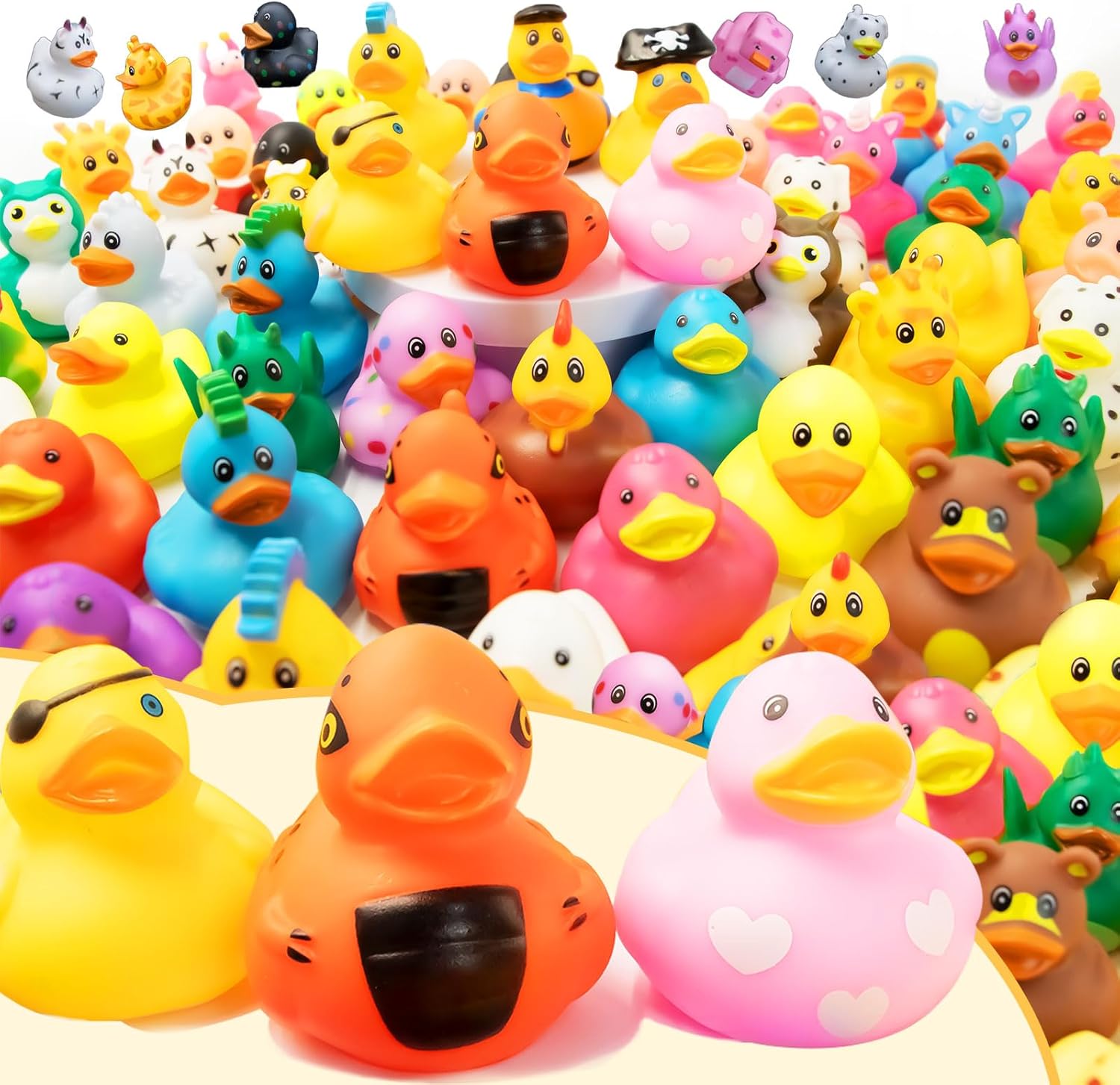 Amazon.com: 60 Pack Rubber Ducks for Jeeps 2.3 Inch Bulk Floater Jeep ...