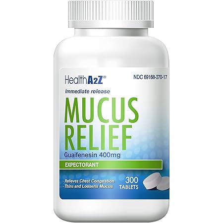 Amazon.com: HealthA2Z Mucus Relief DM, 200 Count,Dextromethorphan HBr ...