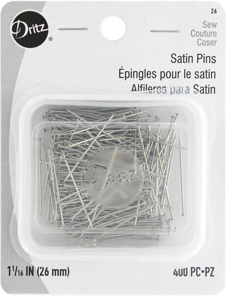 Amazon.com: Dritz 21 Satin Pins, Extra Long, 1-5/16-Inch (300-Count ...