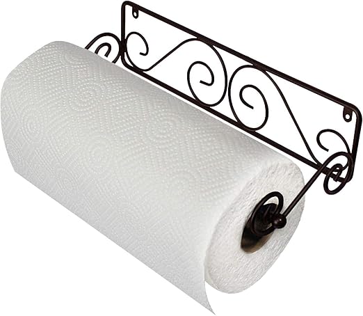 Amazon.com - Blue Donuts Farmhouse Paper Towel Holder Wall Mount - Easy ...