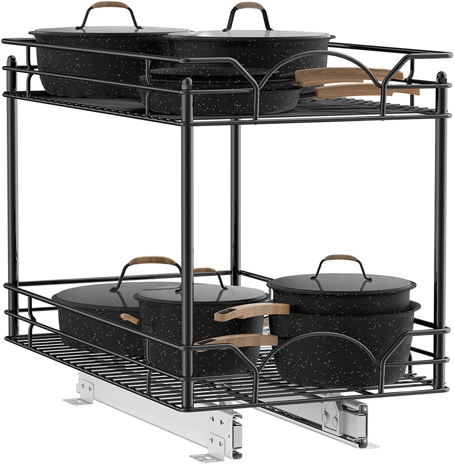 ROOMTEC Pull Out Cabinet Organizer 17" W x 21" D, Kitchen Cabinet ...