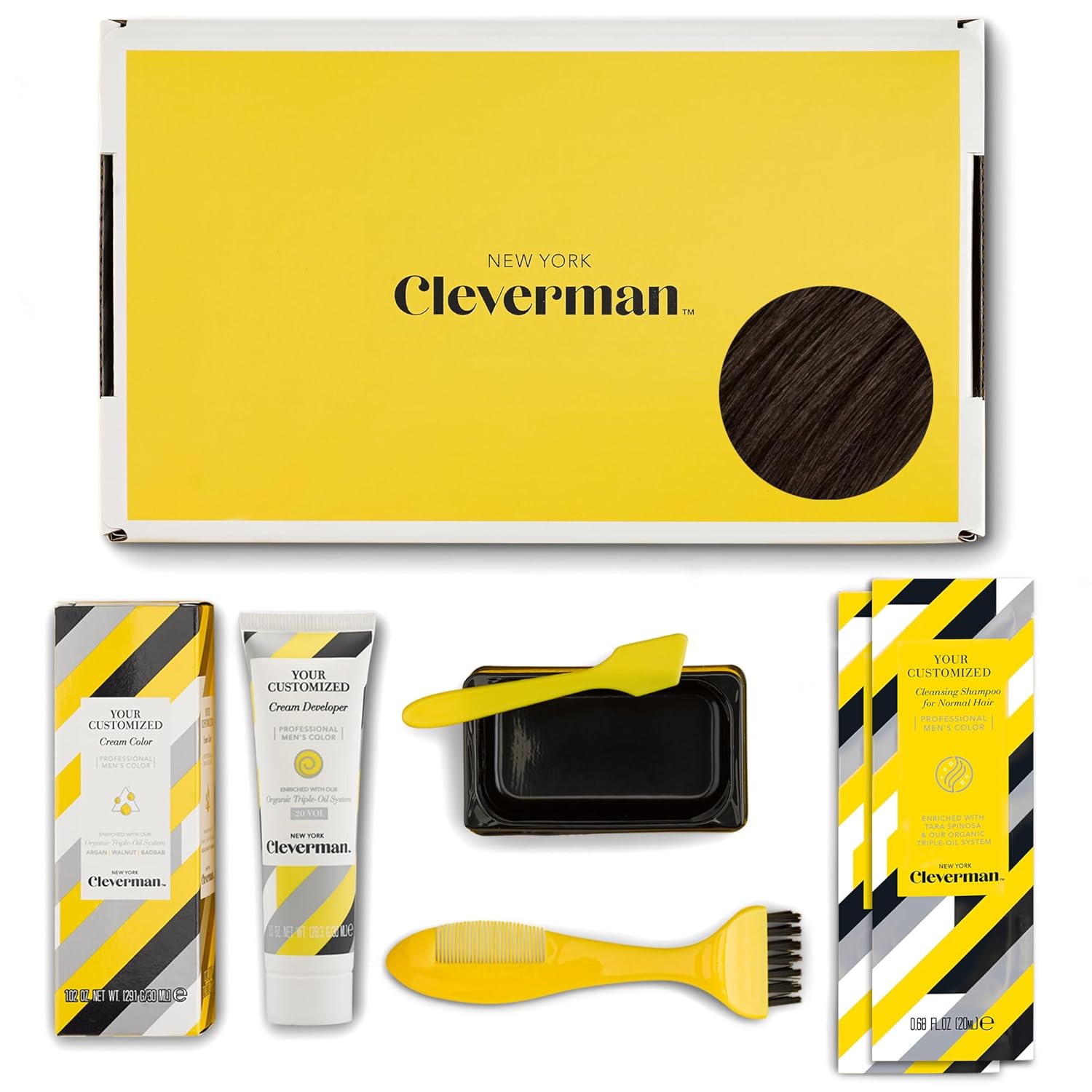 Amazon.com : Cleverman Dark Brown Hair & Beard Dye for Men, All-in-One ...