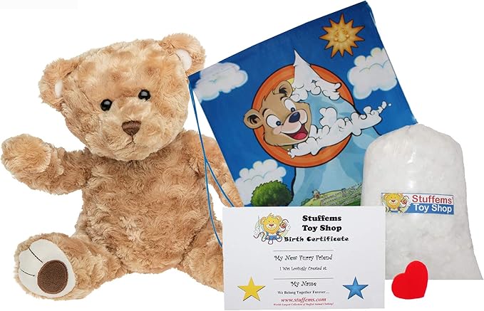 Amazon.com: Make Your Own Stuffed Animal 16" "Twist Bear No Sew - Kit ...