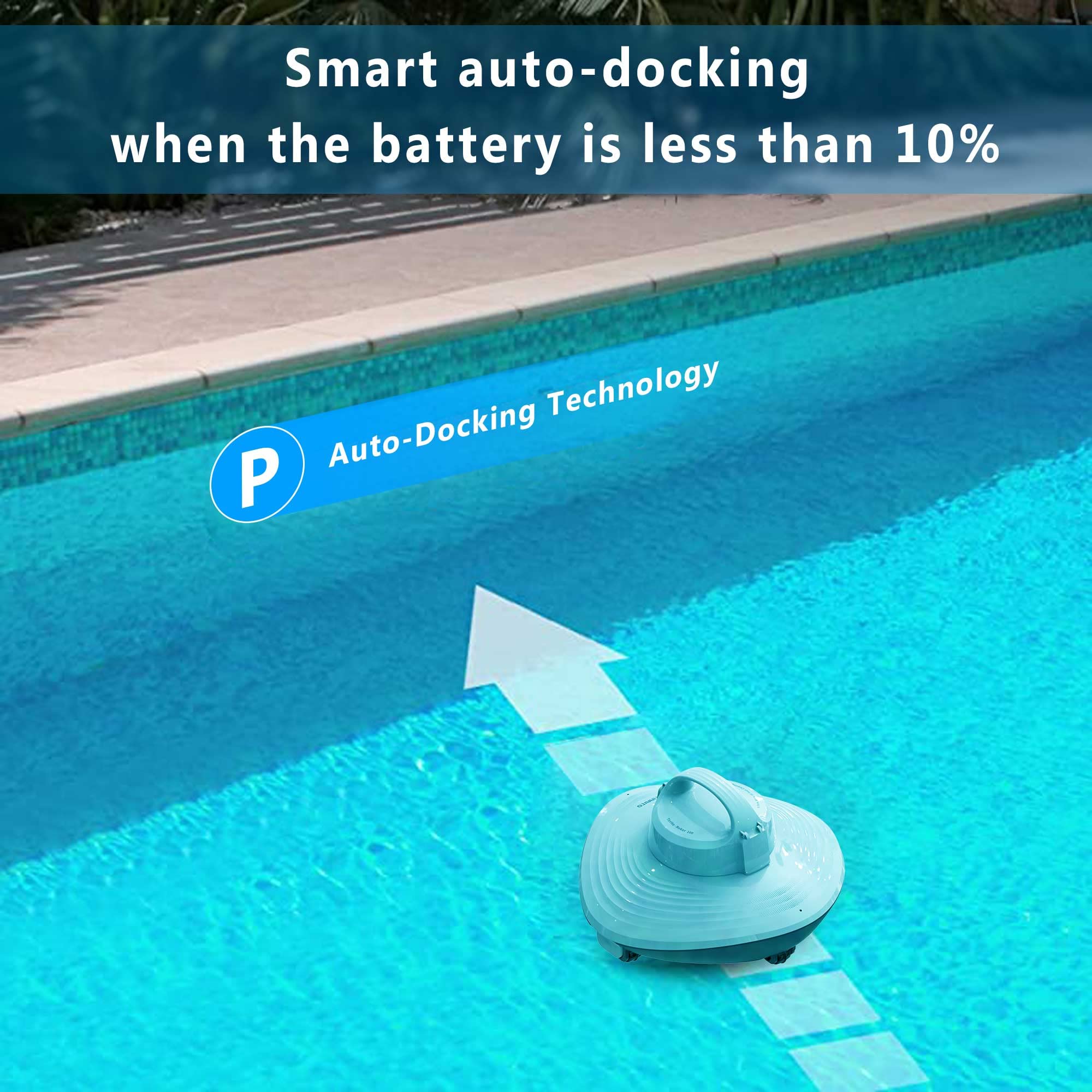 Tirrito Robot Pool Vacuum - Cordless Pool Vacuum for Above Ground Pool ...