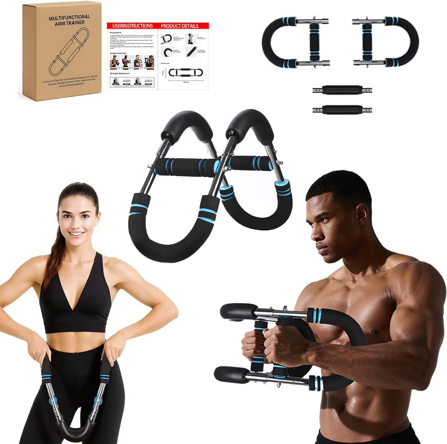 Twister Arm Trainer, U-shaped - Adjustable Chest & Arm Training Device ...