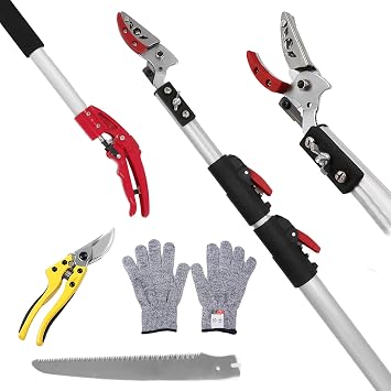 Amazon.com : Extendable Tree Pruner 4.6-10 Ft - Telescopic Pole Tree ...