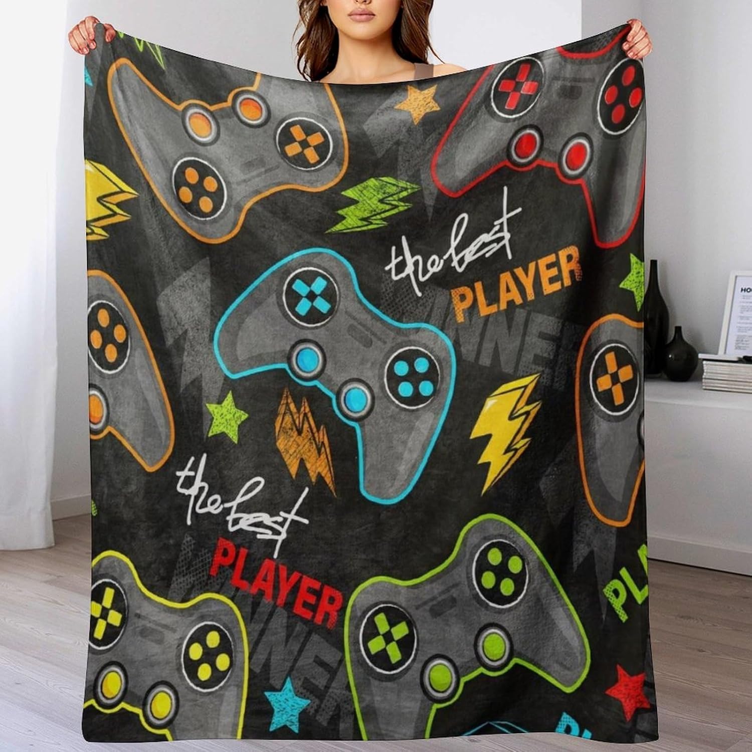 Amazon.com: Computer Lover Game Console Soft and Comfortable Flannel ...