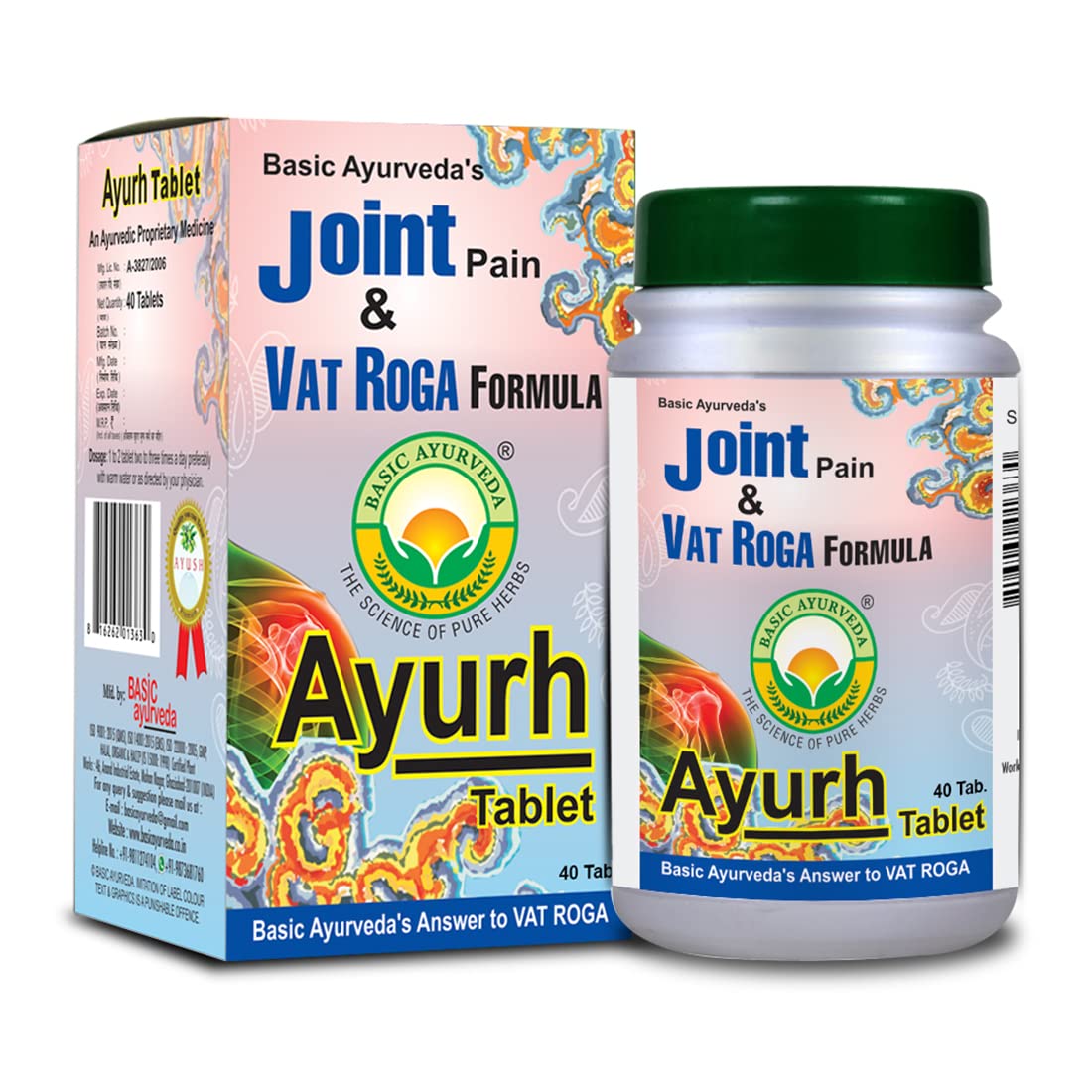 Buy BASIC AYURVEDA Ayurh 40 s Pack Of 2 | Swelling Leg And Knee | Vata ...
