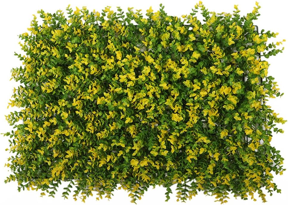 Warmiehomy Artificial Hedge Screening 40 x 60cm Fake Eucalyptus Plant ...