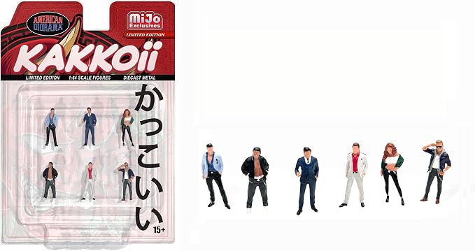 Amazon.com: American Diorama Kakkoii 6 Piece Diecast Figures Set 1/64 ...