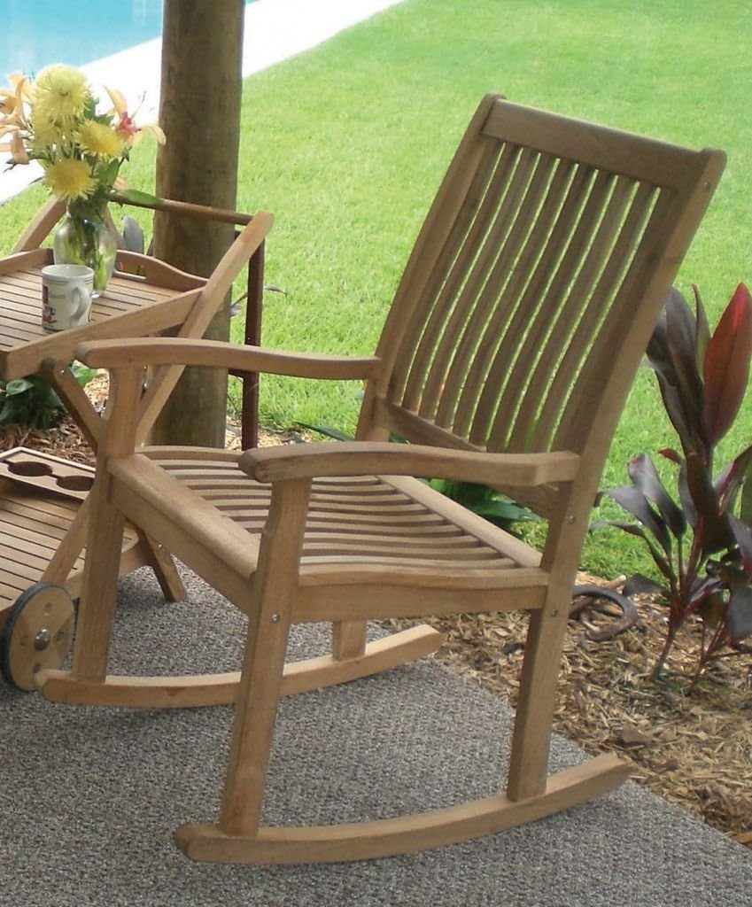 Amazon.com : Royal Teak RKC Highback Rocking Chair : Patio Rocking ...