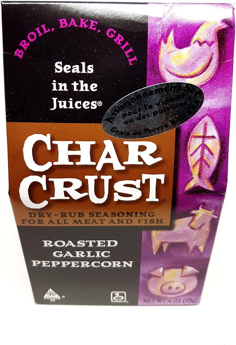 Amazon.com : Char Crust Rub Roasted Garlic Peppercorn, 4 oz : Gourmet ...