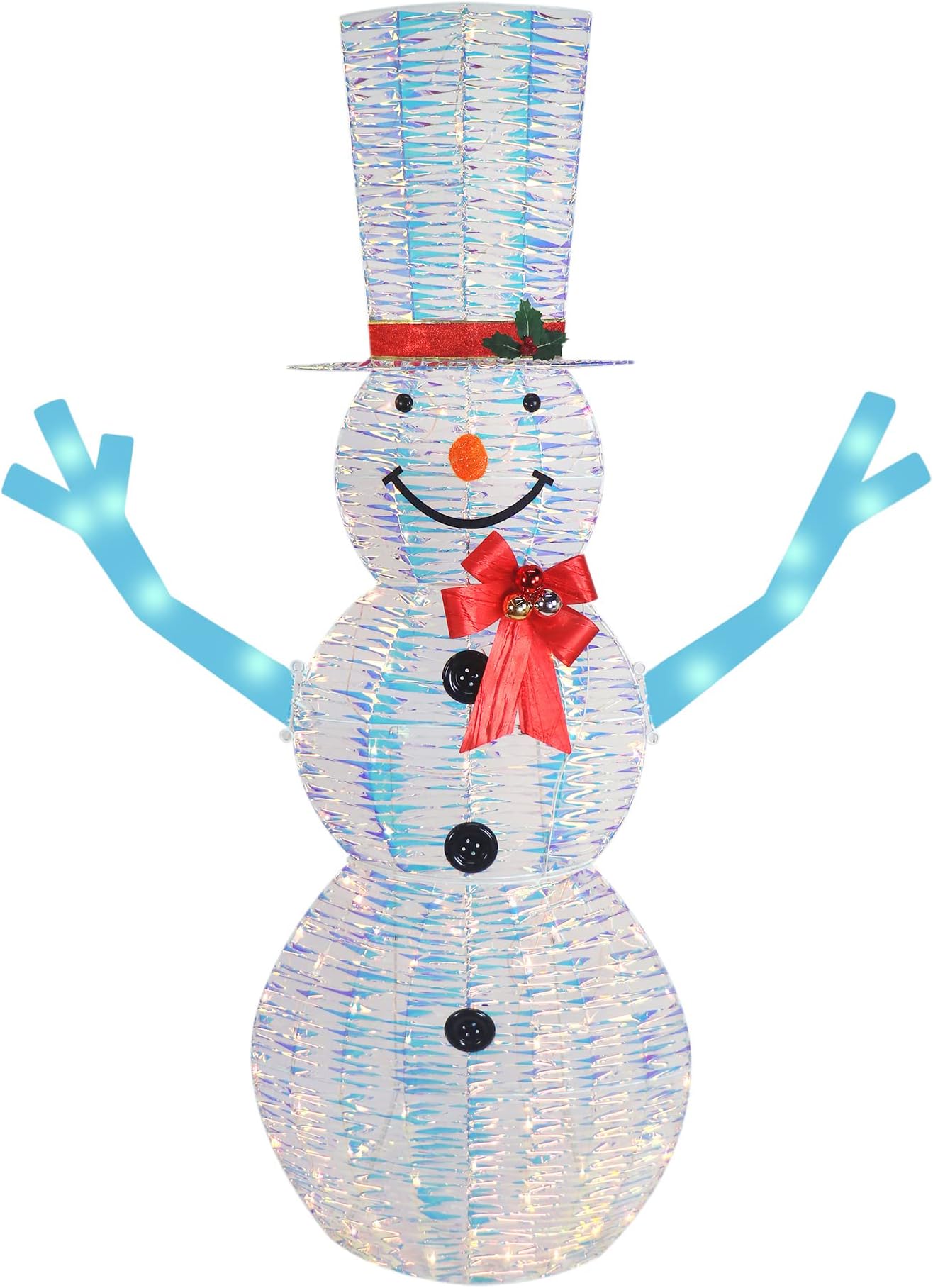 Amazon.com: Member's Mark 6' Multicolor Pre-Lit Prismatic Snowman ...