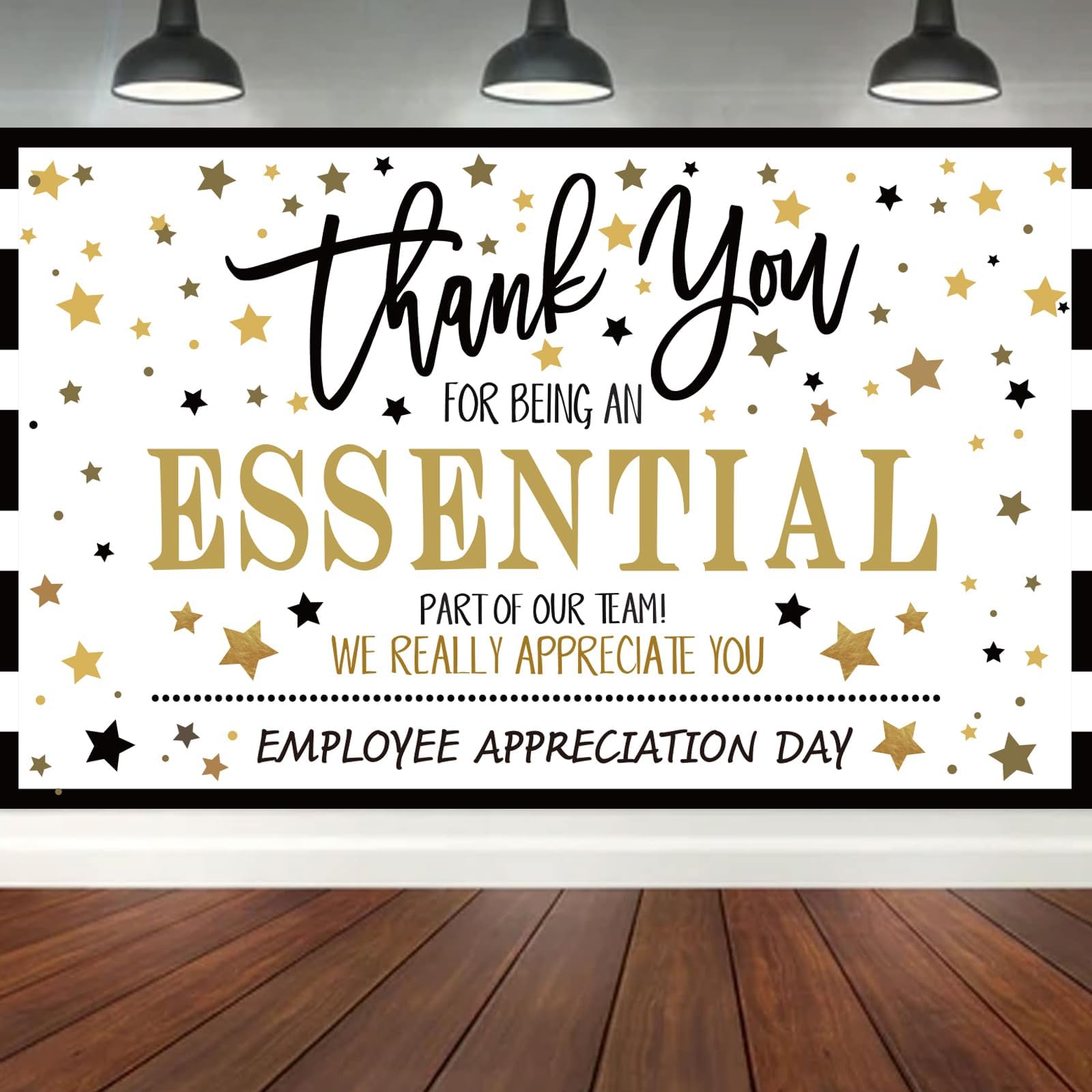 Amazon.com: Employee Appreciation Day Banner Backdrop Decorations ...