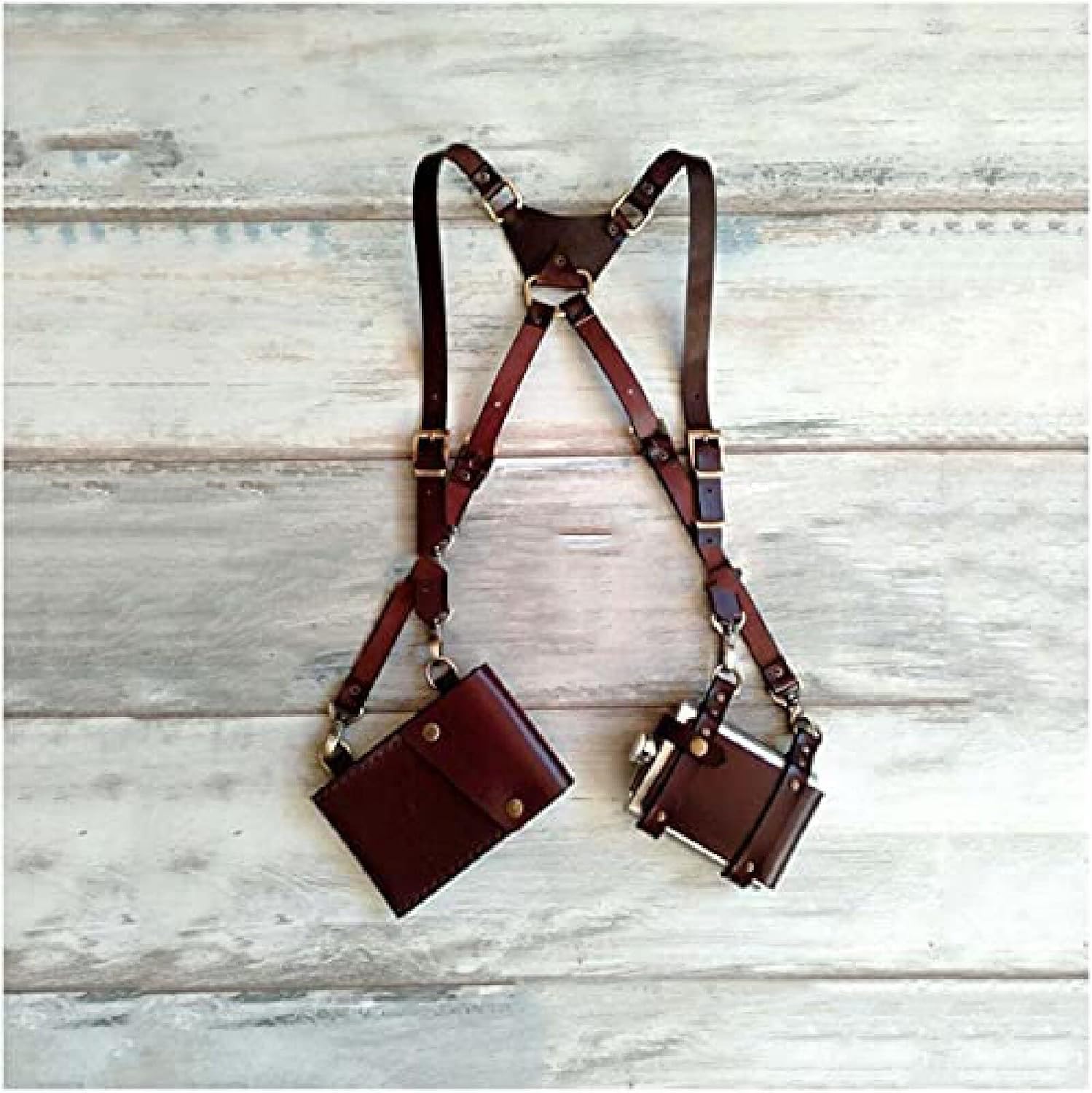 Men's PU Leather Underarm Shoulder Bag Anti-Theft Double Shoulder Pouch ...