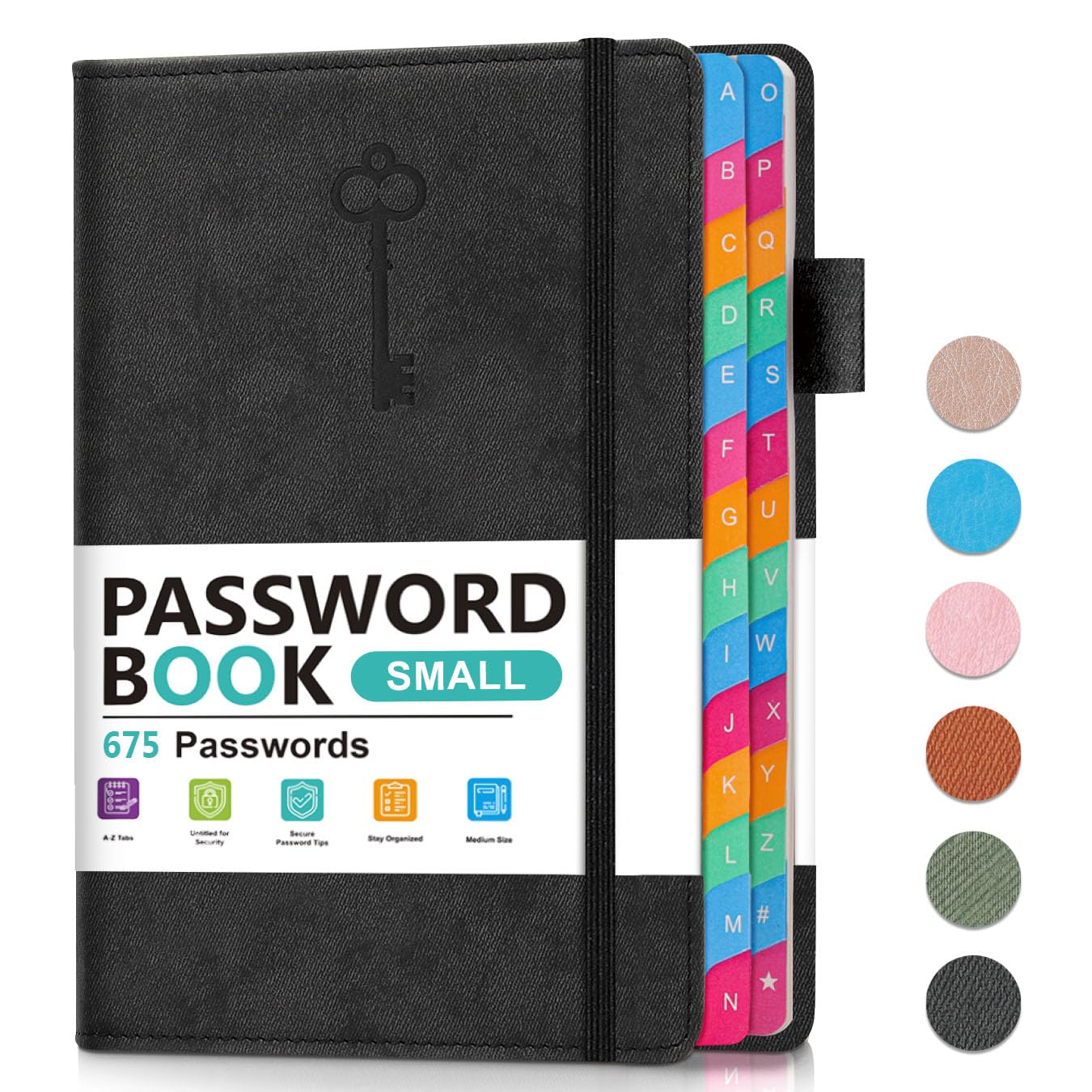 Amazon.com : hi!SCI Small Password Keeper Book with Colorful ...