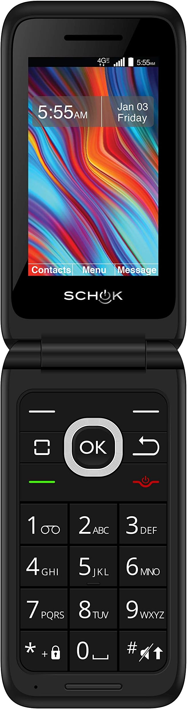 Amazon.com: Schok Classic Flip Unlocked GSM Phone, 1GB RAM, 8GB Storage ...