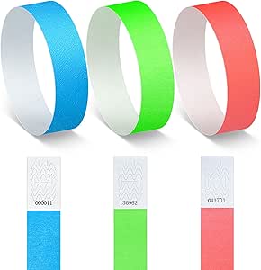 Amazon.com: 150PCS Paper Wristbands for Events Paper Wristbands ...