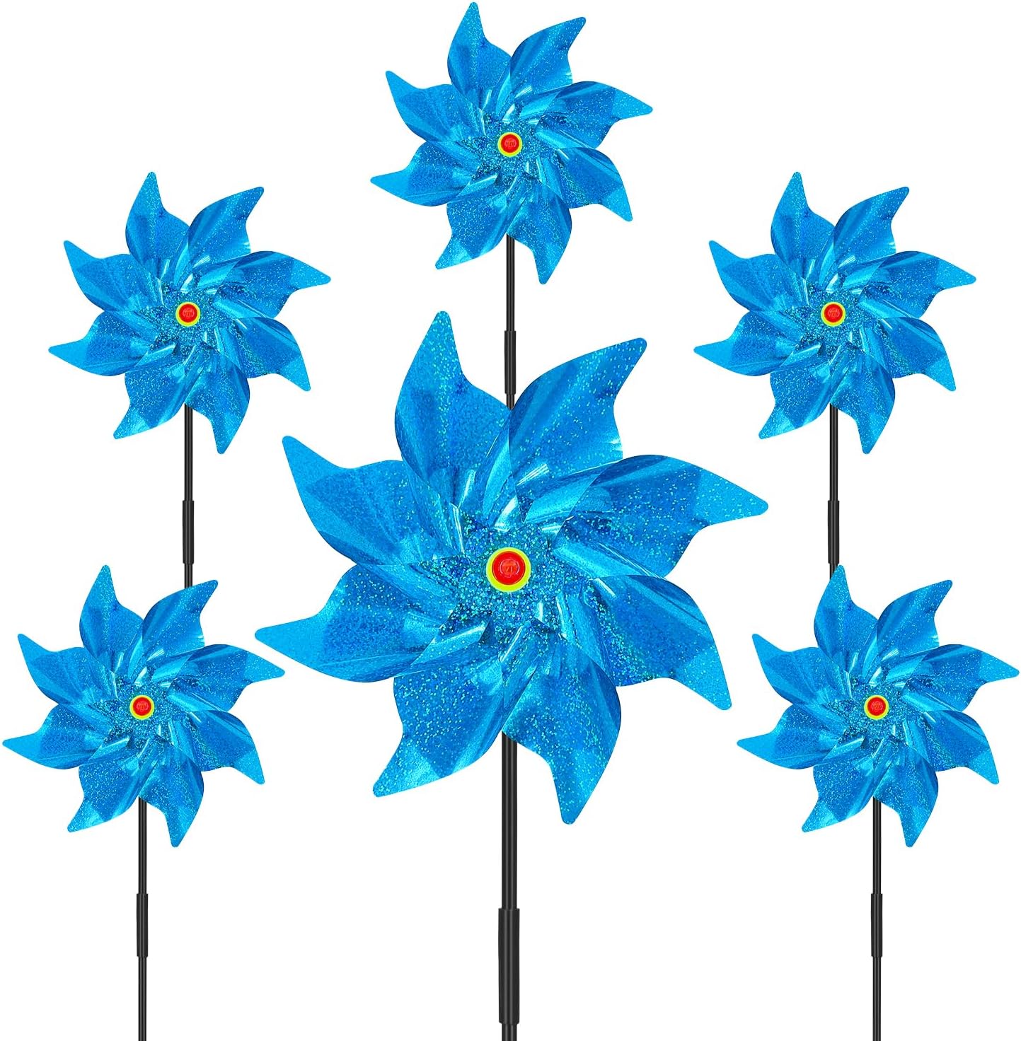 Amazon.com: 6Pcs Sparkly Wind Spinners for Yard and Garden, Lawn Yard ...