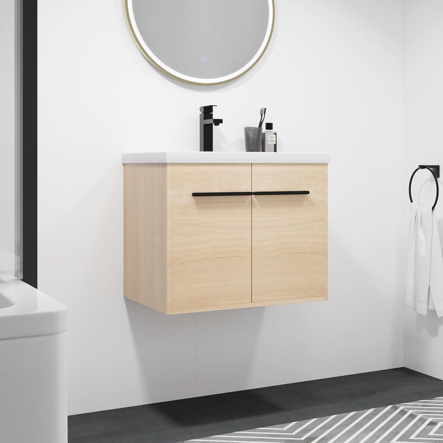 Amazon.com: Runave Floating Vanity Bathroom, 24 inch Bathroom Vanity ...