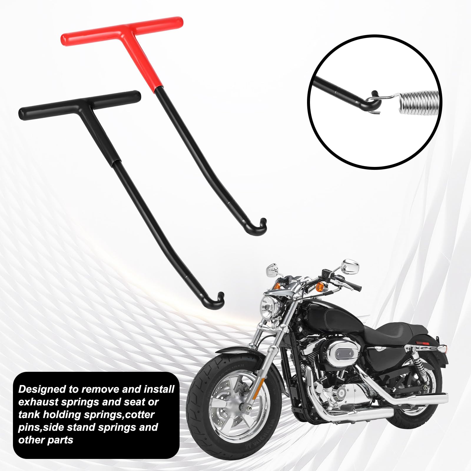 T Handle Spring Remover BOHUIZ Exhaust Spring Puller Tool - 2pc T ...