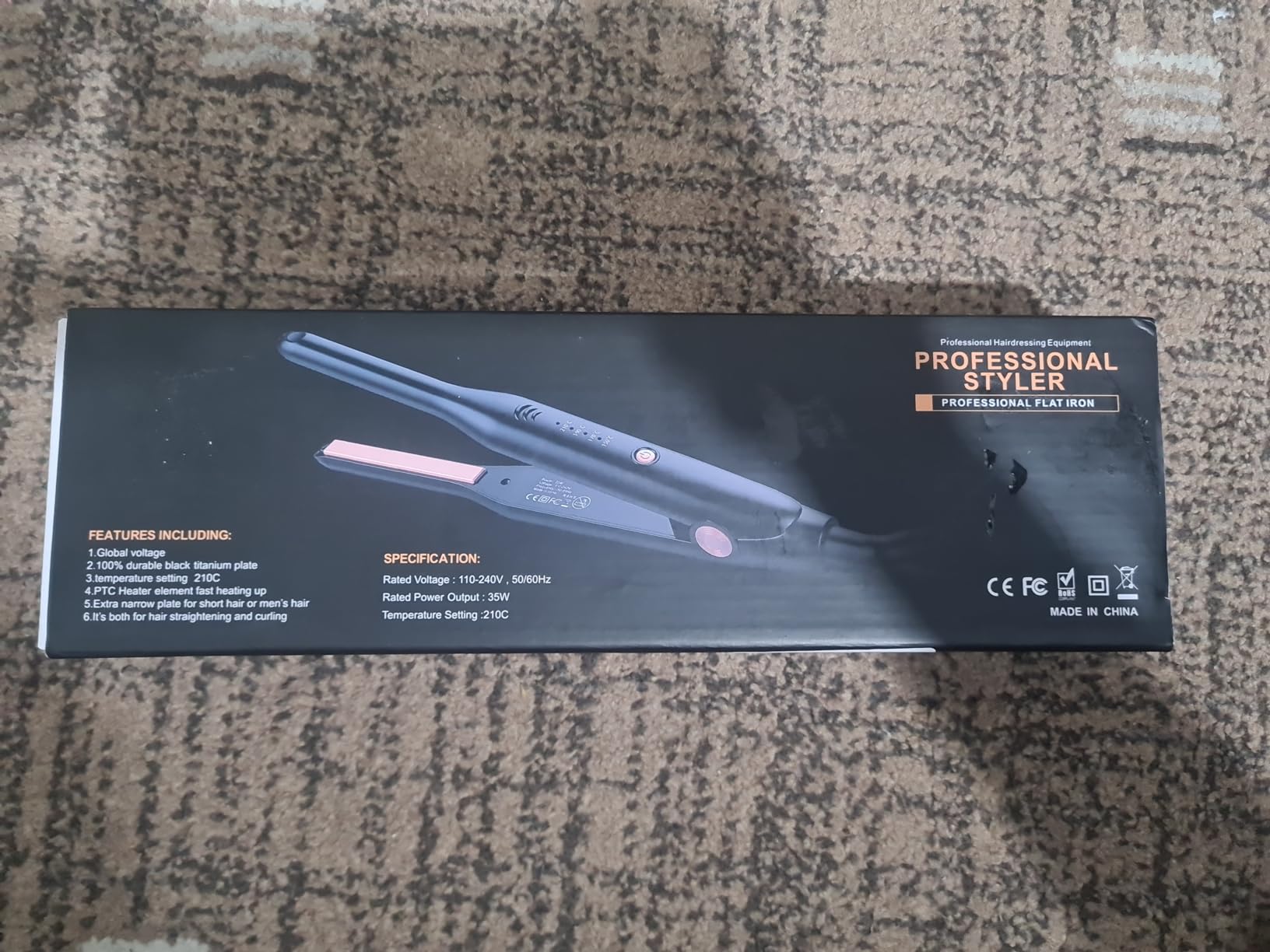 Hair Straightener, Pencil Straighteners for Short Hair, Portable Mini ...